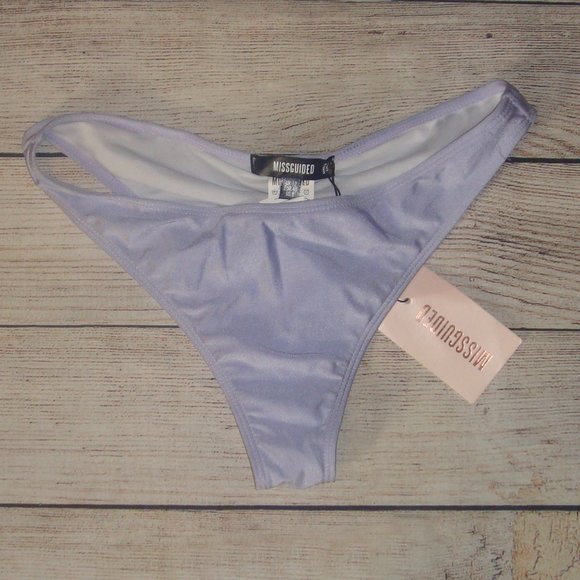 Missguided | Swim | Missguided Lilac Scrunch Ruched Bum Cheeky Bikini ...